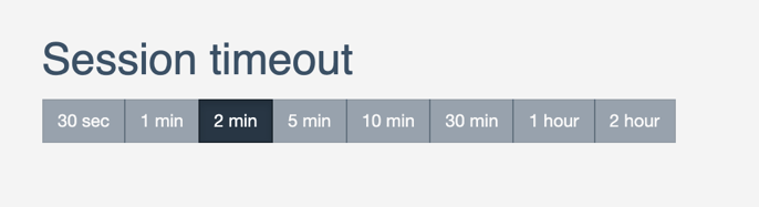 How do I change the inactivity timeout for my app?